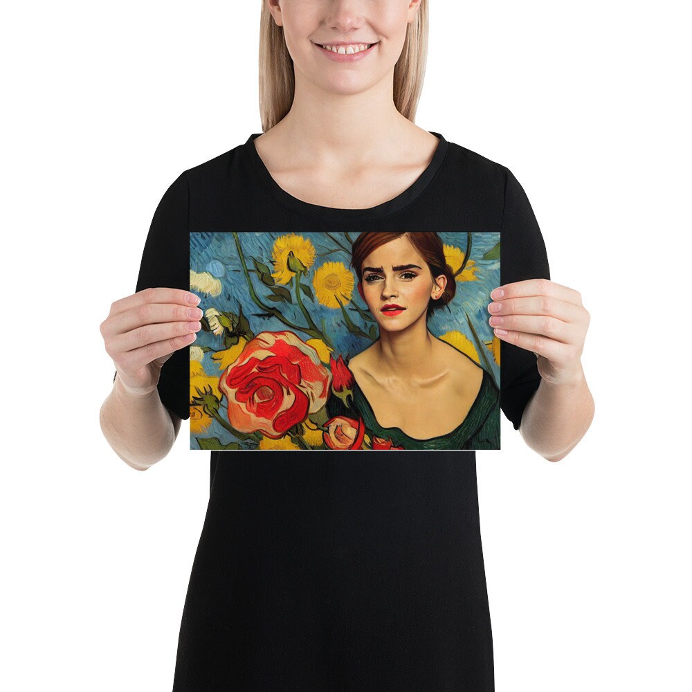Hermione Granger Poster Emma Watson Flowery Painted by Van - Etsy