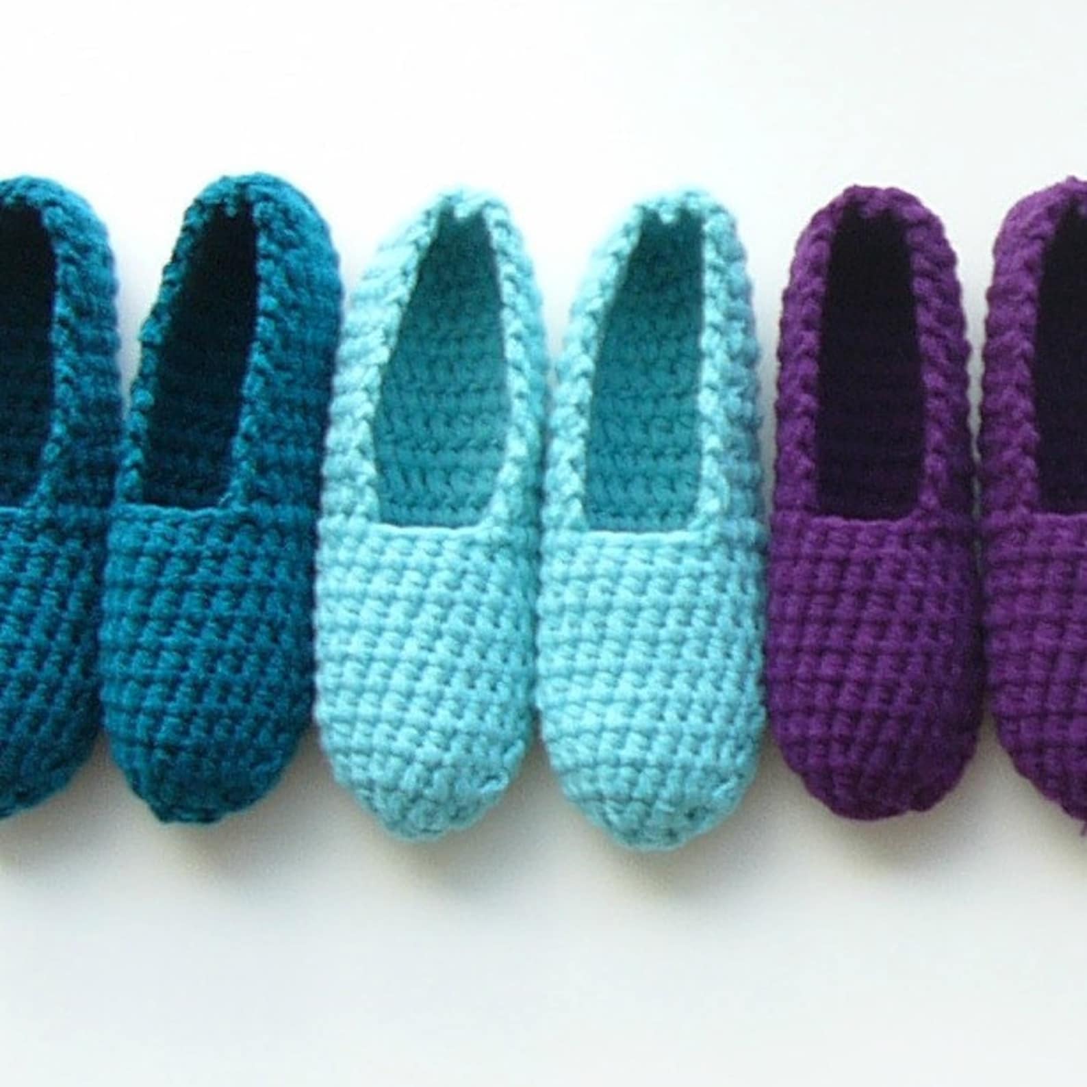 CROCHET PATTERN Slippers ⨯ Ladies Women Girls ⨯ Worsted Weight ⨯ Thick ...