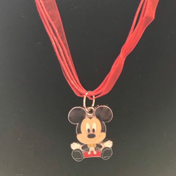Mickey Mouse Charm Necklace - Etsy