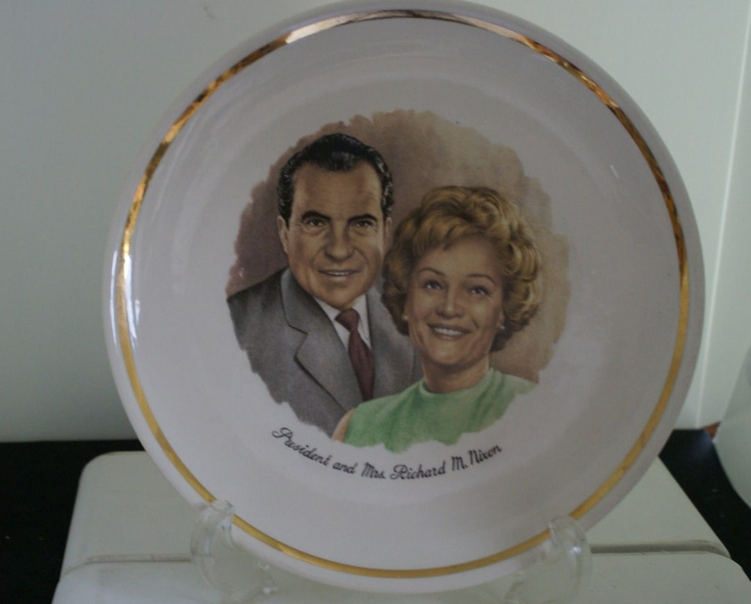Presidential Plate /collectible Plate of President & Mrs - Etsy