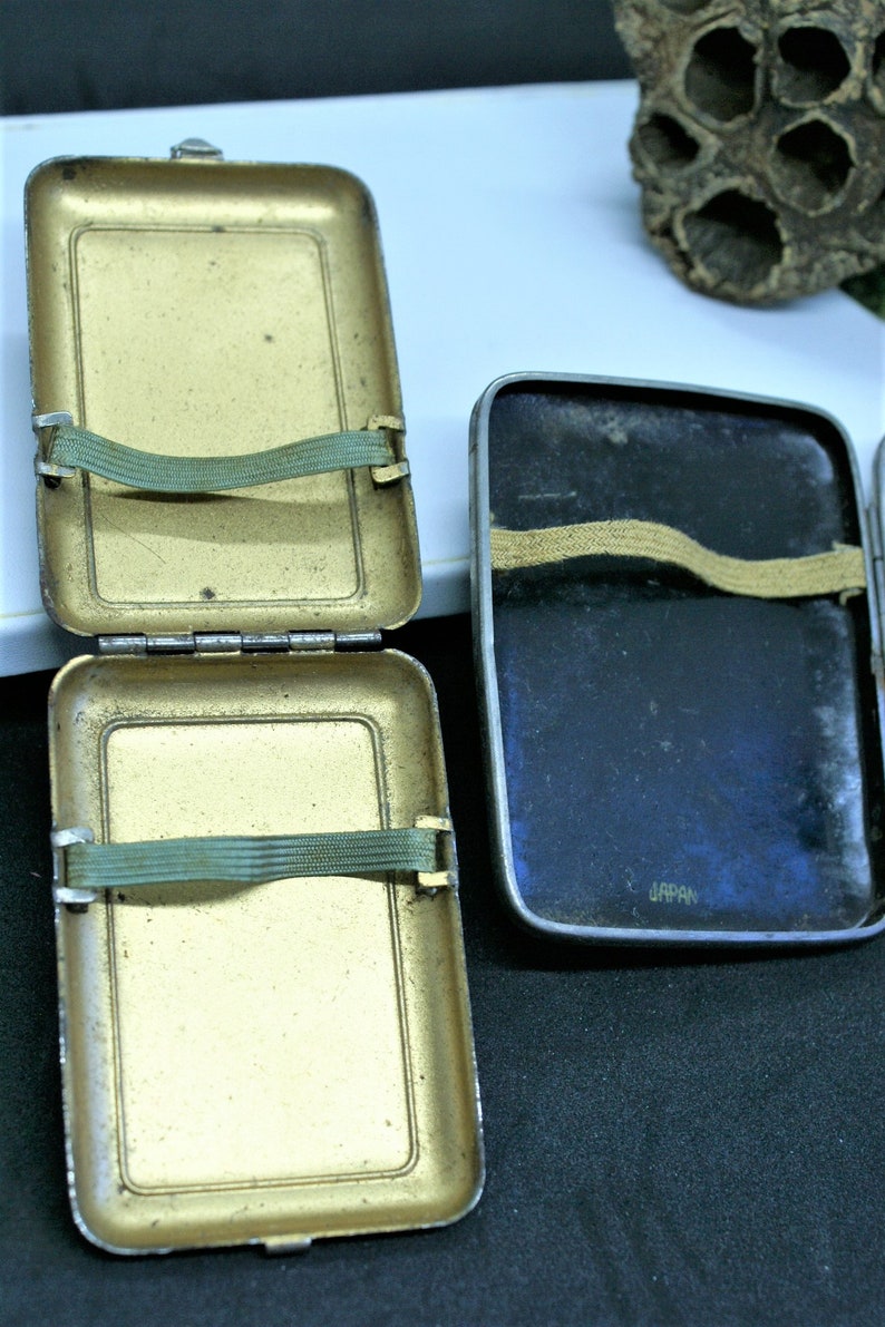 Two WW2 Era Cigarettes' Cases / Damascene Metal | Etsy