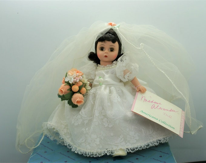 Madame Alexander Bride Doll / 8" Tall / Dark Hair /1993 - Etsy