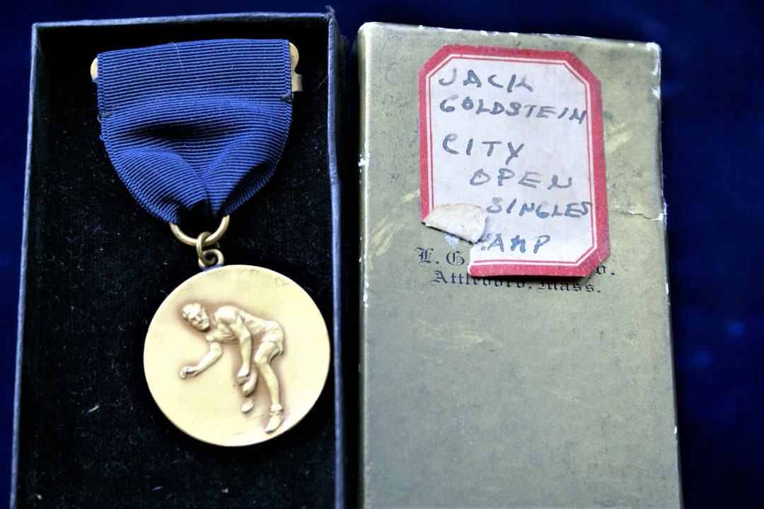 1938 YMCA Singles City Champ Award Medal / Hand Ball Champ Medal on ...