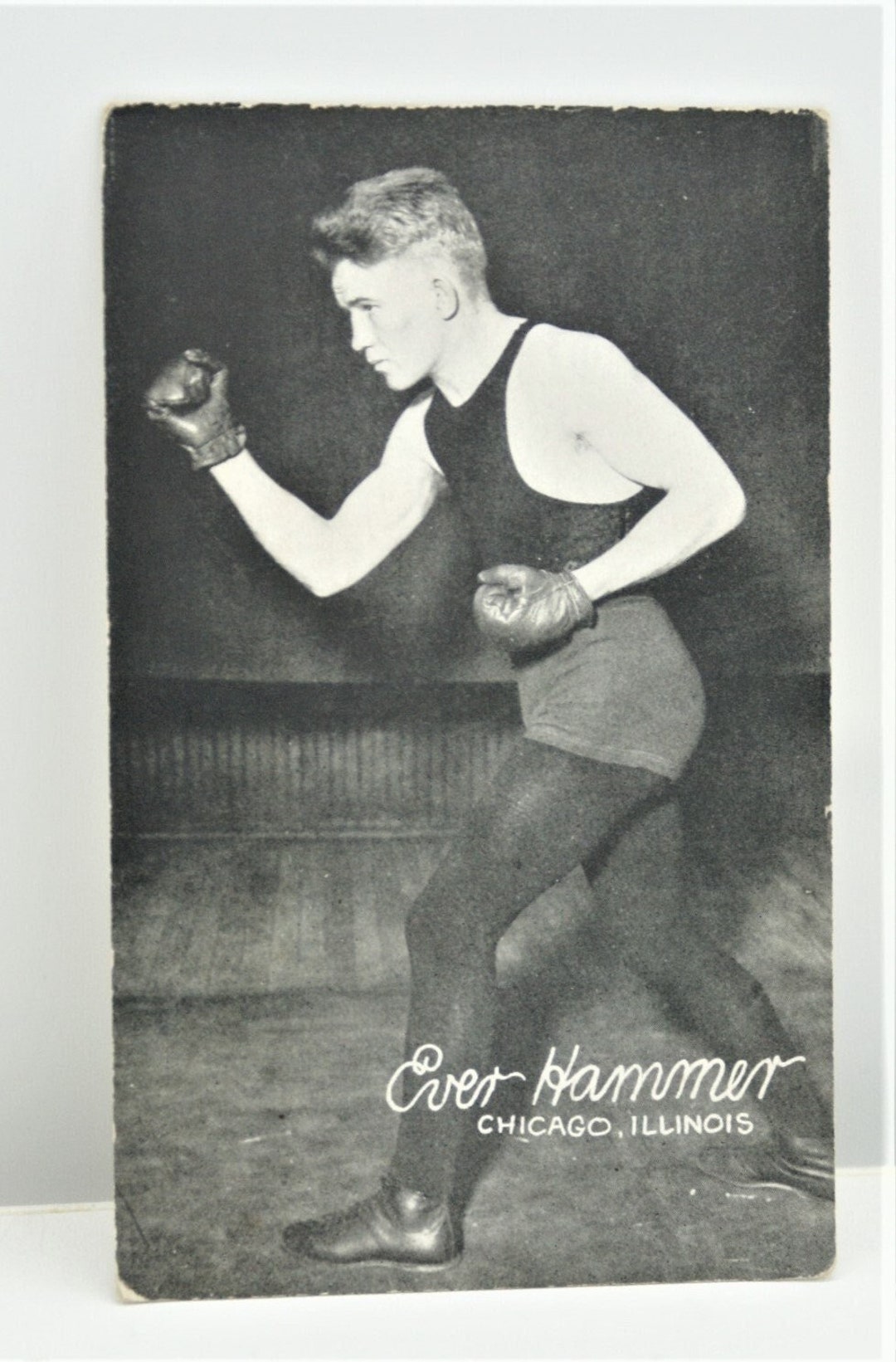 1913-1930 Ever Hammer Boxer / Exhibit Card /penny Arcade / 1913 - 1930 ...