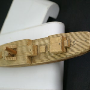 WW II Hand Carved Military Boat / Built by Veteran - Etsy