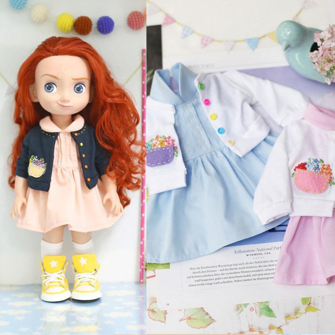 Jacket Set .doll Clothes for Disney Animator Dolls 16. - Etsy