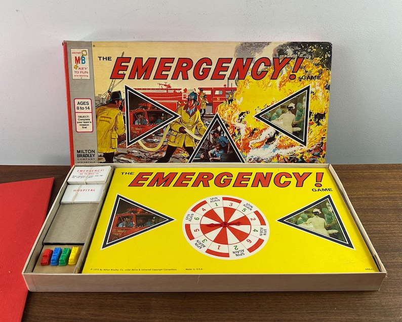 Vintage 1974 Emergency! Board Game by Milton Bradley - Complete ...
