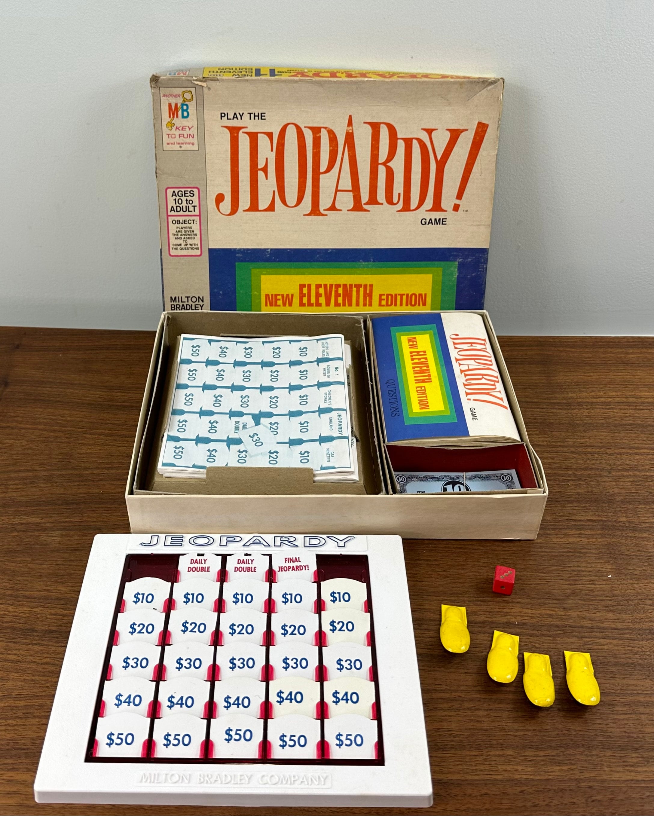 Vintage 1964 Jeopardy Board Game 11th Edition by Milton Bradley ...