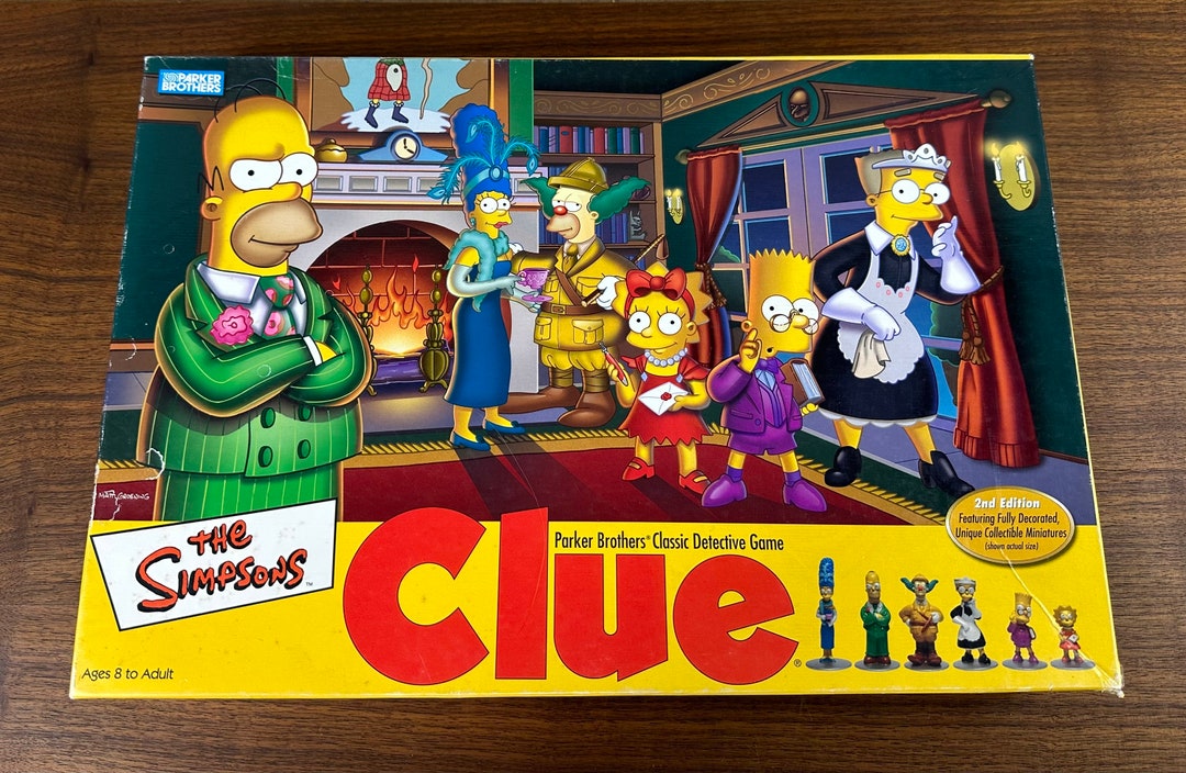 Vintage 2002 the Simpsons: Clue Parker Brothers Classic - Etsy