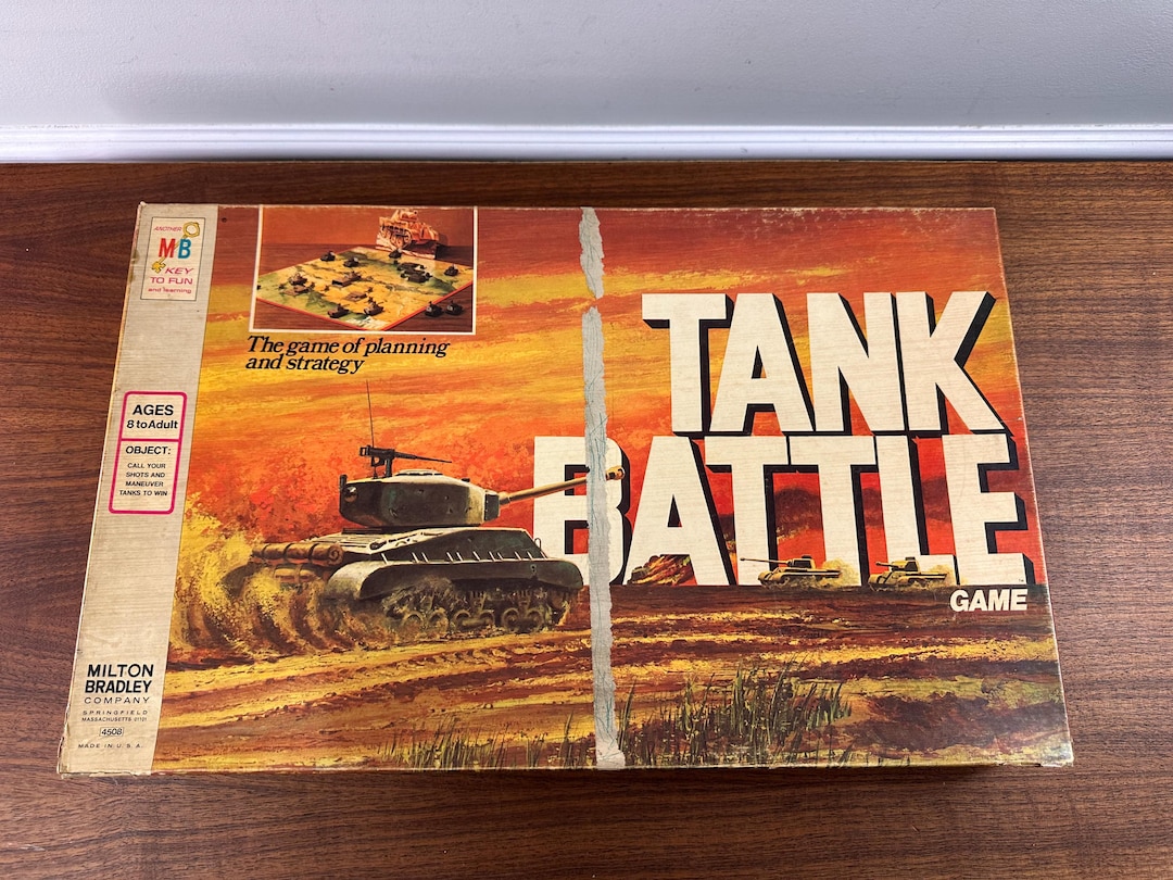 Vintage 1975 Tank Battle Board Game by Milton Bradley - Box Condition ...