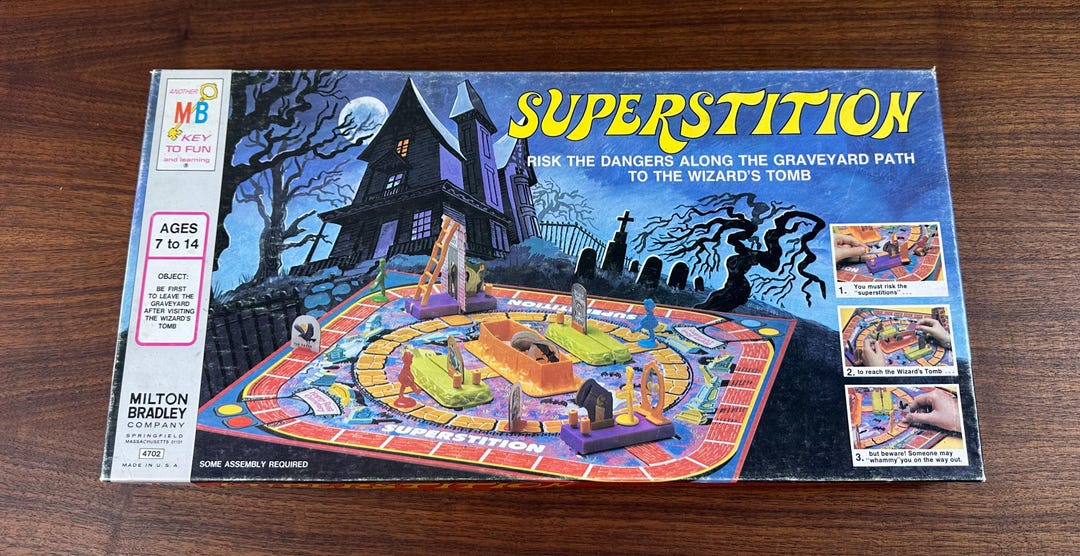 Vintage 1977 Superstition Board Game by Milton Bradley -complete ...