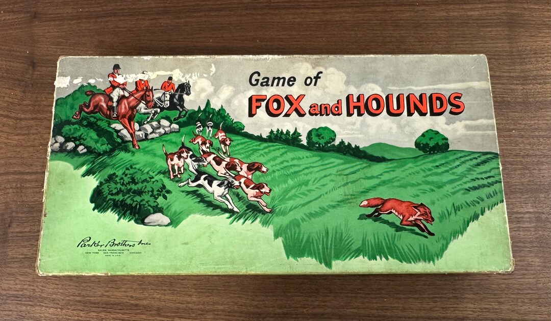 Vintage 1948 Fox and Hounds Game by Parker Brothers Box Condition ...