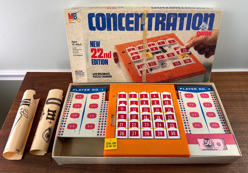 Vintage 1979 Concentration Board Game - Complete 22th Edition ...