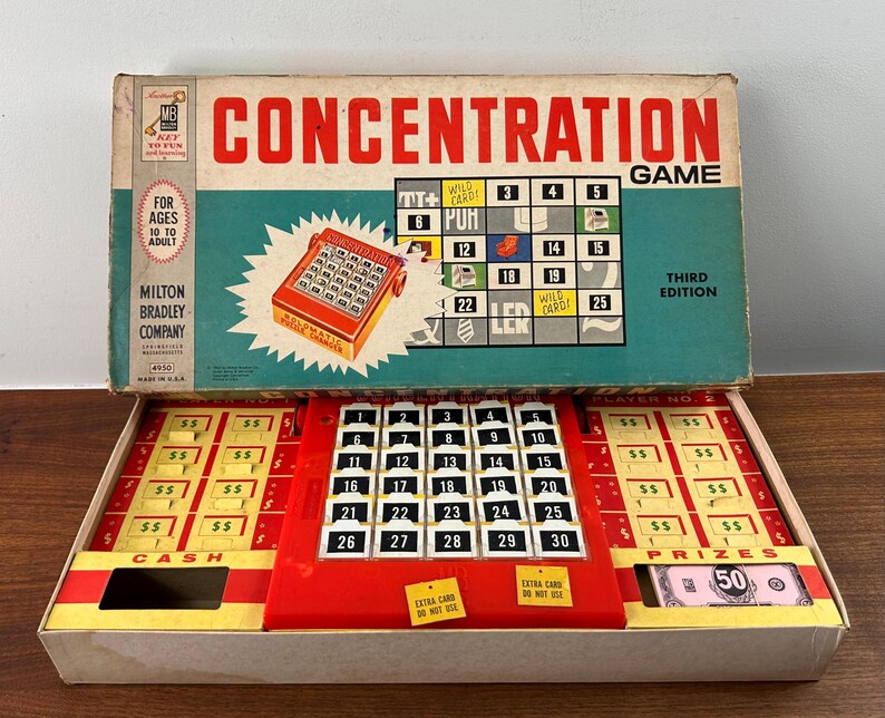 Vintage 1960 Concentration Board Game - Complete 3rd Edition - Show ...