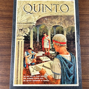 Vintage 1964 Quinto Board Game A 3M Bookshelf Game Complete Excellent ...