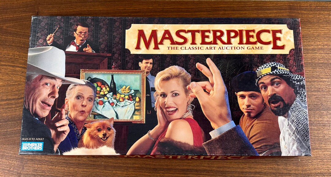 Vintage 1996 Masterpiece the Art Auction Board Game by Parker Brothers ...