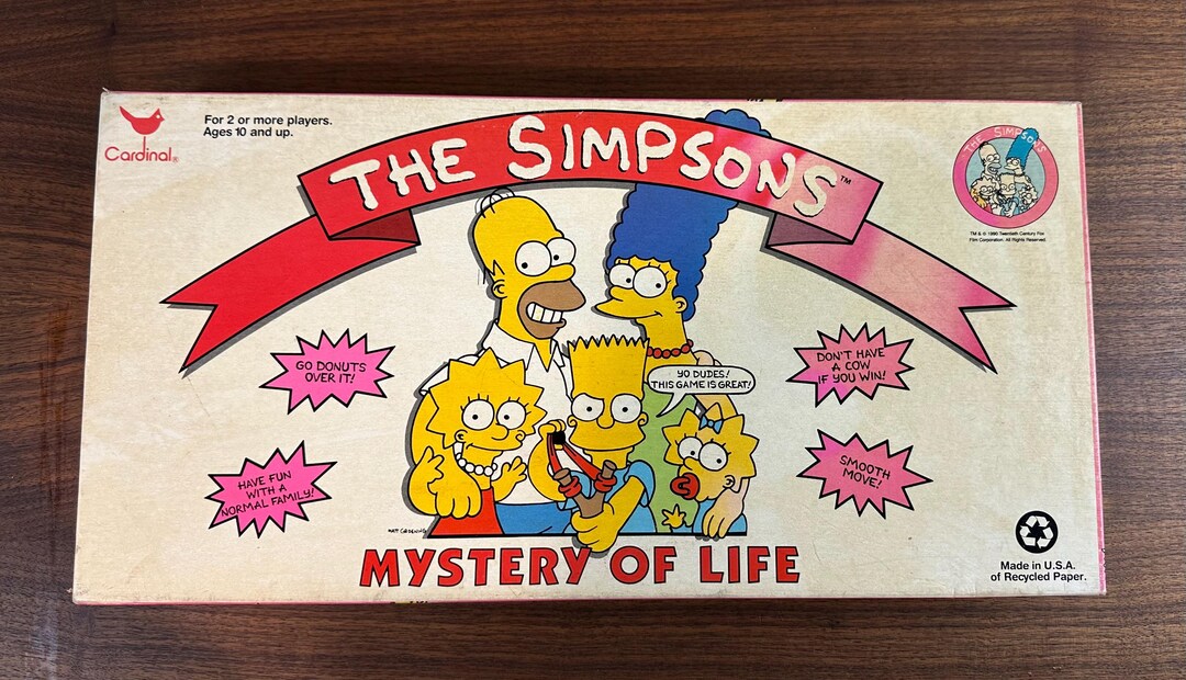 Vintage 1990 the Simpsons: Mystery of Life Board Game - Complete - Etsy