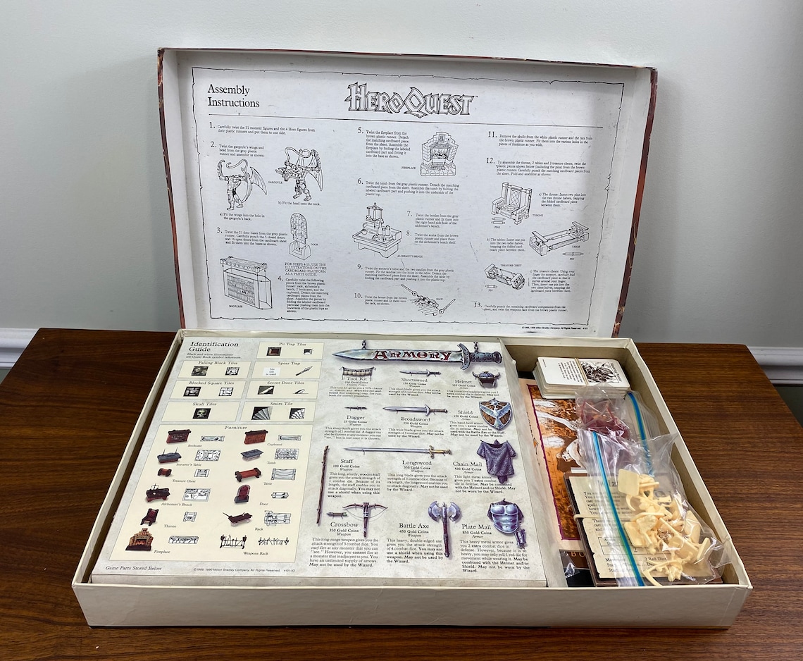 Vintage 1990 Heroquest by Milton Bradley Complete Set - Etsy
