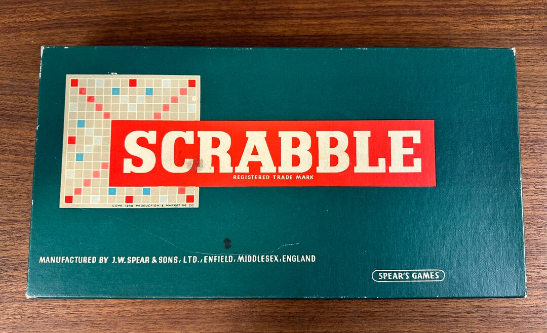 Vintage 1954 British Scrabble Game by Spear's Games - Etsy