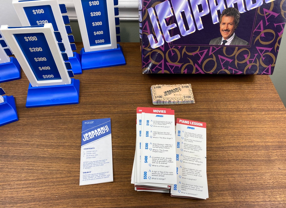 Vintage 1992 Jeopardy Board Game With Alex Trebek by Tyco | Etsy