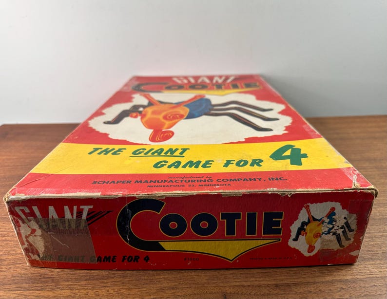 Vintage 1949 GIANT Cootie Game: Complete Set With Dreidel - Etsy