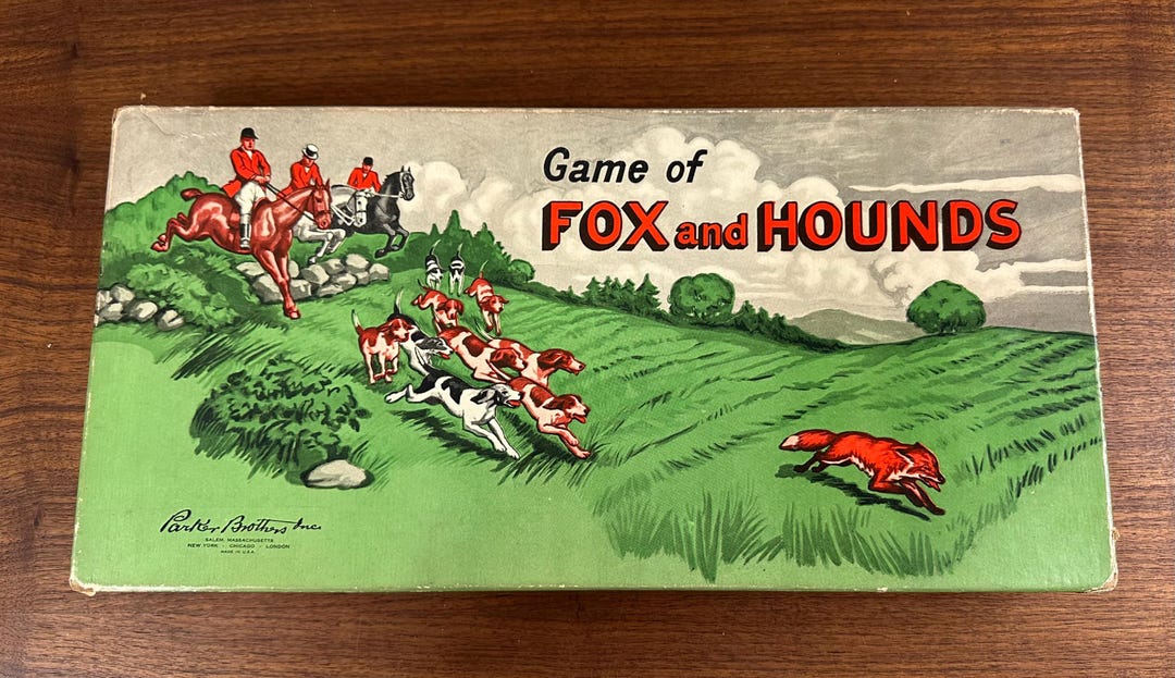 Vintage 1948 Fox and Hounds Game by Parker Brothers - Good Condition - Etsy