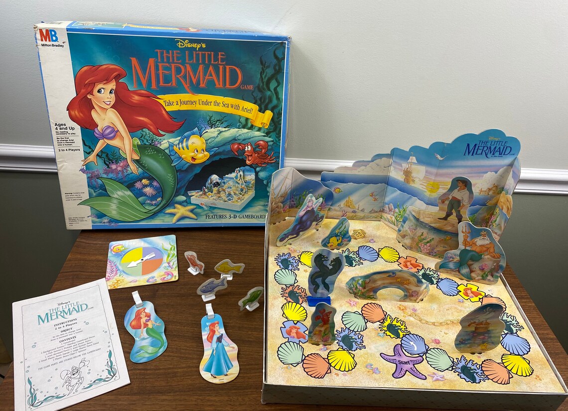 Vintage 1990 Disney's The Little Mermaid Game with 3-D | Etsy
