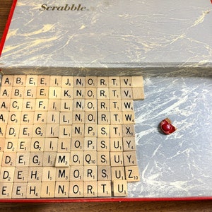 Vintage 1953 Deluxe Scrabble 1st Production Run Newton Conn. Red ...