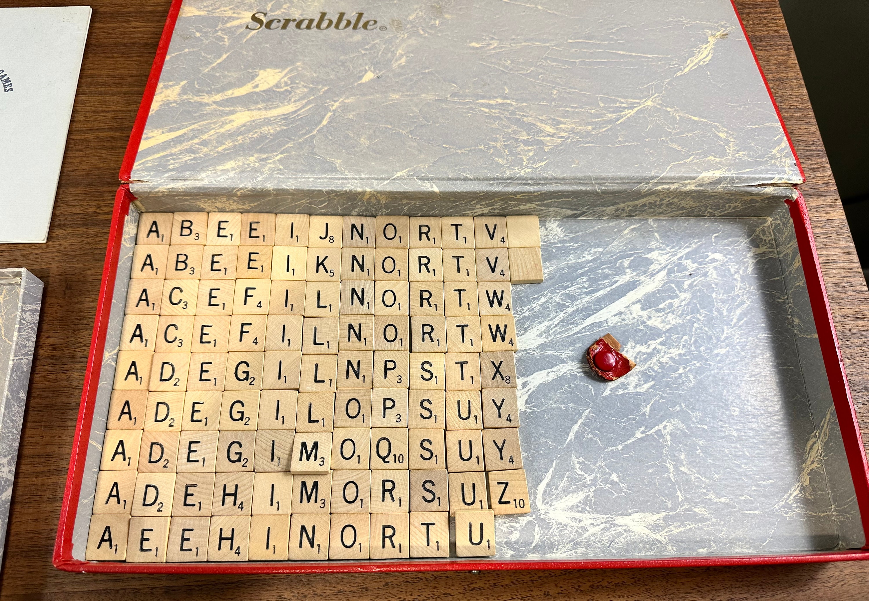 Vintage 1953 Deluxe Scrabble (1st Production Run) Newton Conn. Red ...