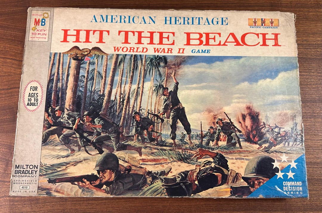 Vintage 1965 Hit the Beach WWII Board Game - Milton Bradley Complete - Etsy