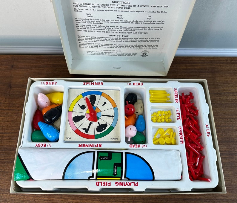 Vintage 1966 Cootie House Board Game Complete With Vinyl - Etsy