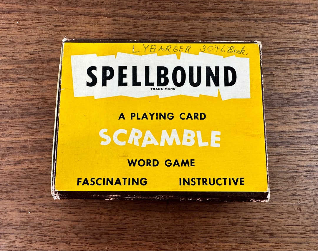 Vintage 1954 Spellbound SCRAMBLE Card Game - Complete With All 108 ...