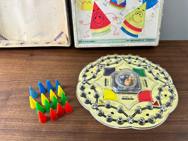 Vintage 1968 Headache Pop-0-matic Game by Kohner - Complete - Box and ...