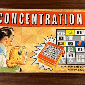 Vintage 1959 Concentration Board Game Complete 1st Edition With ...
