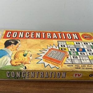 Vintage 1959 Concentration Board Game Complete 1st Edition With ...