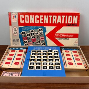 Vintage 1959 Concentration Board Game - Complete 9th Edition - Repair ...