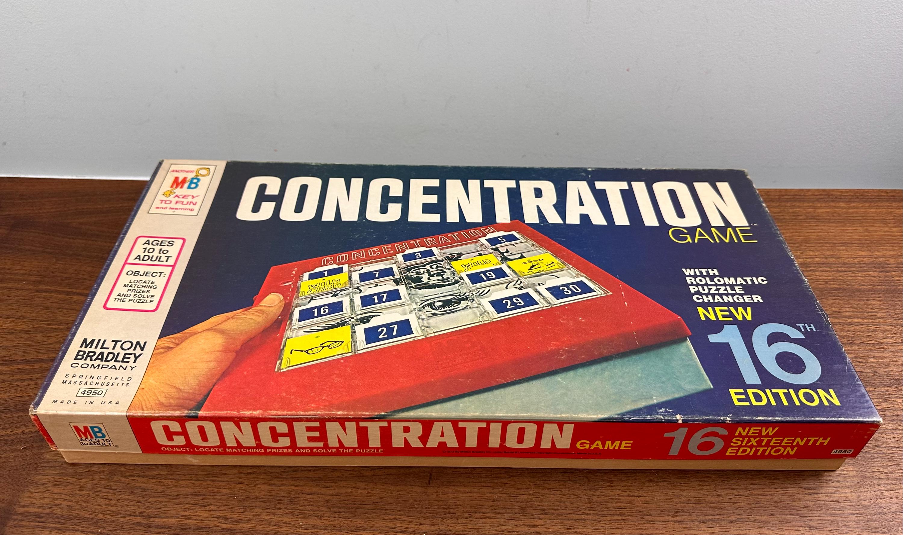 Vintage 1973 Concentration Board Game - Complete 16th Edition ...