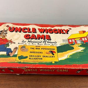 Vintage 1949 Uncle Wiggly Board Game by Parker Brothers Complete With ...