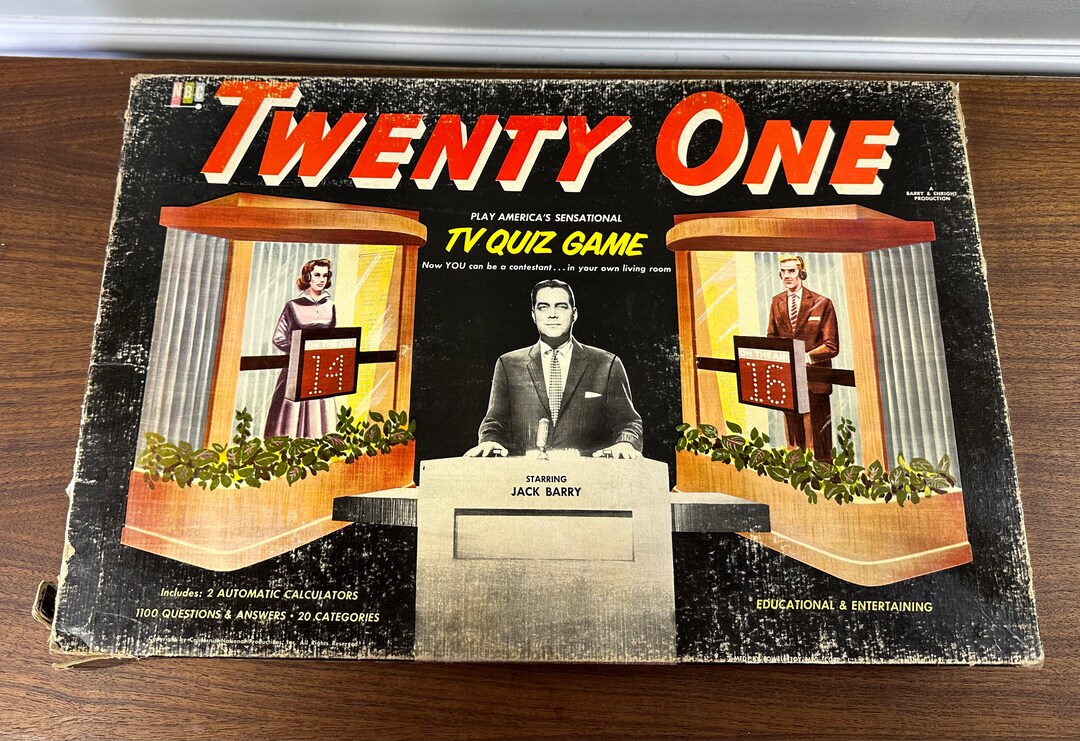Vintage 1957 Twenty One Quiz Show Board Game - Complete - Collectible ...