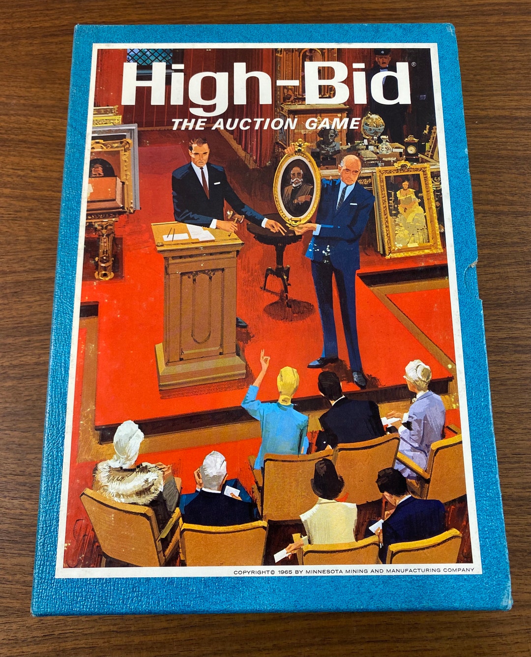 Vintage 1965 High-bid - the Auction Game - 3M Bookshelf Game - Complete ...