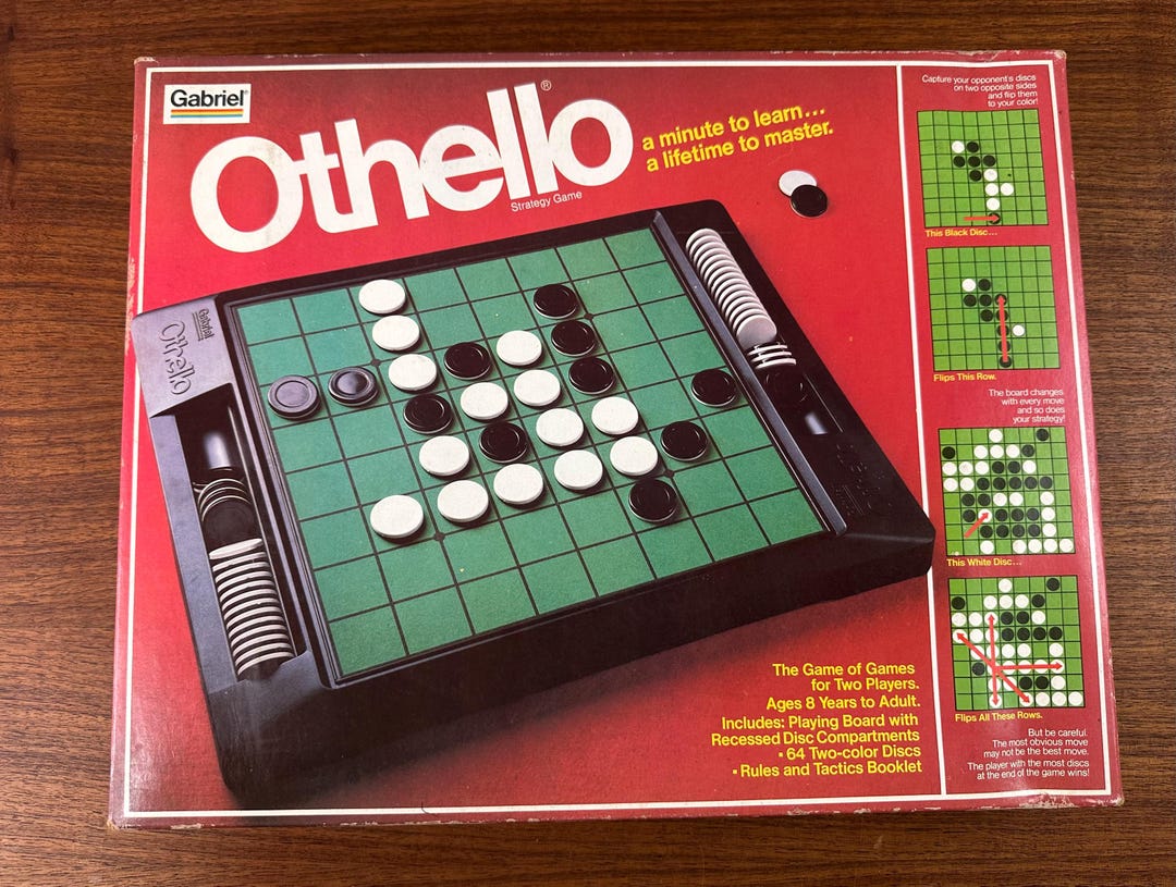Vintage 1981 Othello Board Game Complete Traditional Game Box Complete With 64 Chips - Etsy