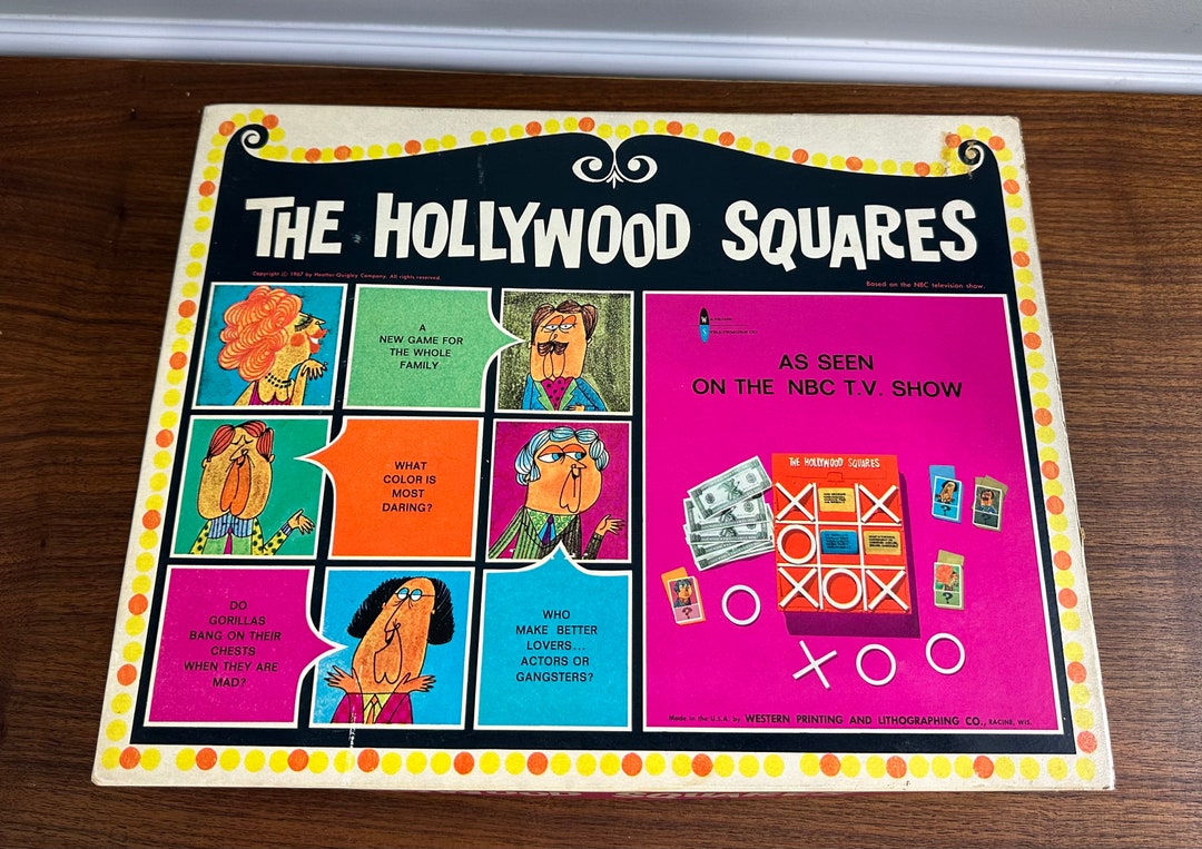Vintage Trippy 1967 Hollywood Squares Board Game - Complete - Etsy