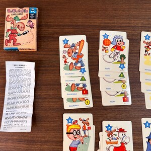 Vintage 1962 Bullwinkle Rummy Card Game by Edu Cards - Complete ...