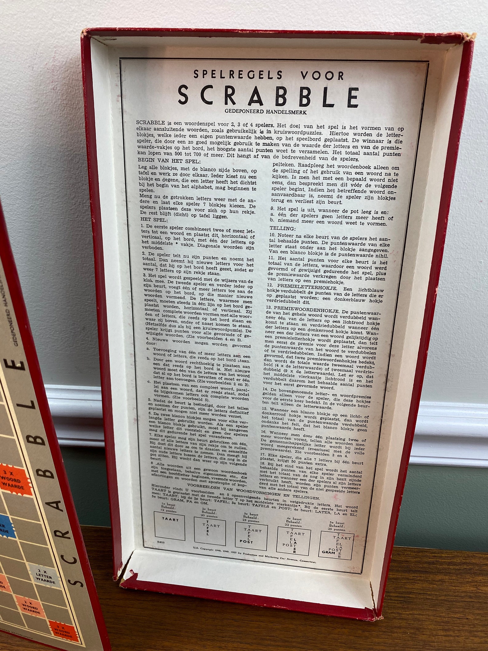 Vintage 1955 Dutch Edition of the Word Game Scrabble - Etsy