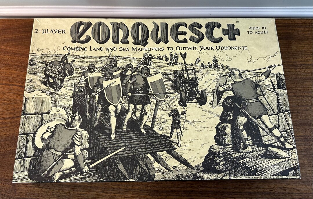 Vintage 1985 Conquest for Two Players Board Game Complete With Extra ...