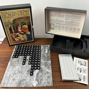 Vintage 1964 Quinto Board Game A 3M Bookshelf Game Complete Excellent ...