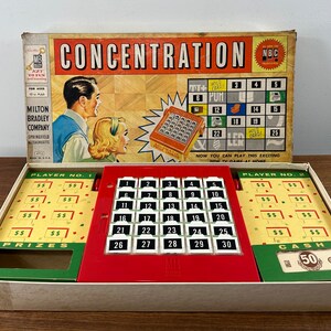 Vintage 1959 Concentration Board Game Complete 1st Edition With ...