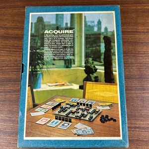 Vintage 1971 Acquire Board Game by 3M Bookshelf Games Complete With All ...