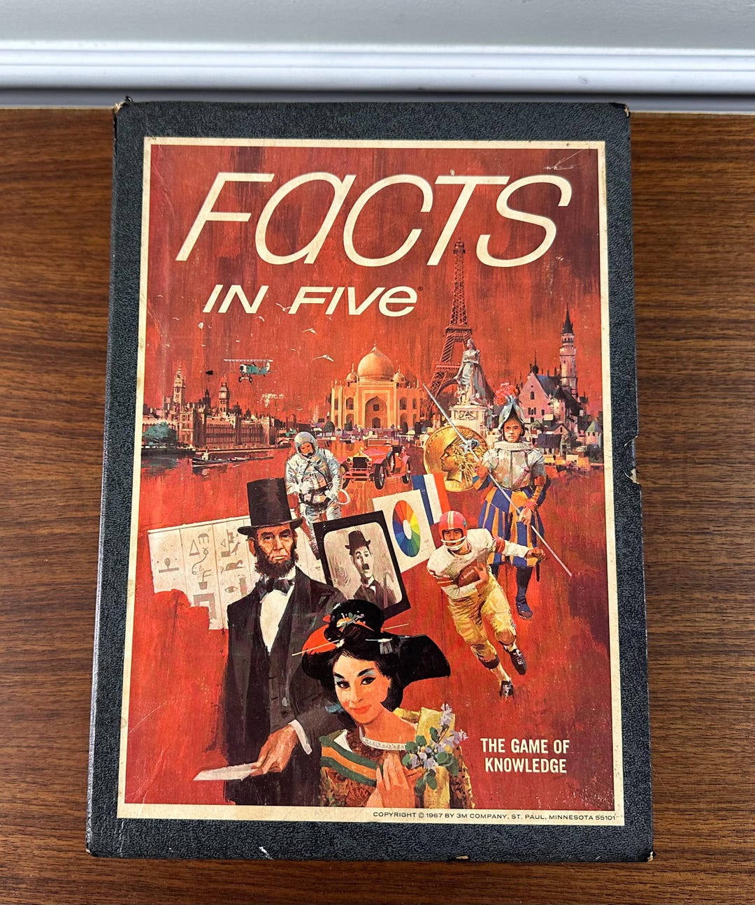 Vintage 1967 Facts in Five 3M Bookshelf Board Game - Complete - Good ...