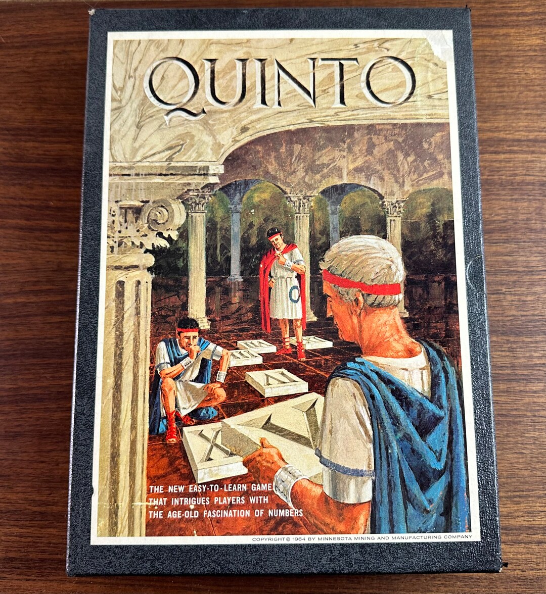 Vintage 1964 Quinto Board Game - 3M Bookshelf Edition - Etsy